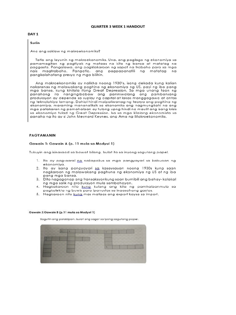 Quarter 3 Week 1 Handout | PDF
