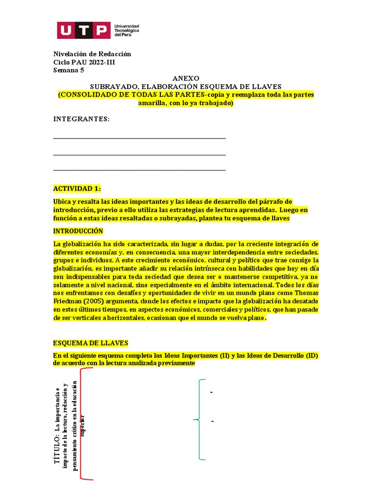 FORMATO BASE - Subrayado y Esquema de Llaves - Parte 5 y 6 (Marzo 2022 ...