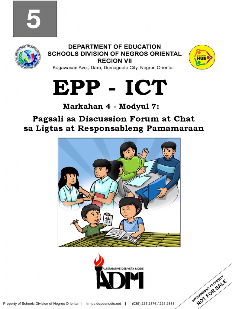 Grade 5 - Q4 - W7 - Pagsali Sa Discussion Forum at Chat Sa Ligtas at ...