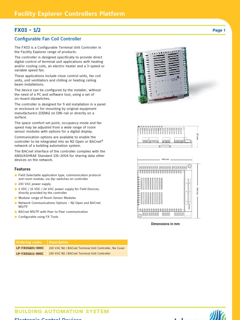 Catalogue FX03 en | PDF | Hvac | Building Automation