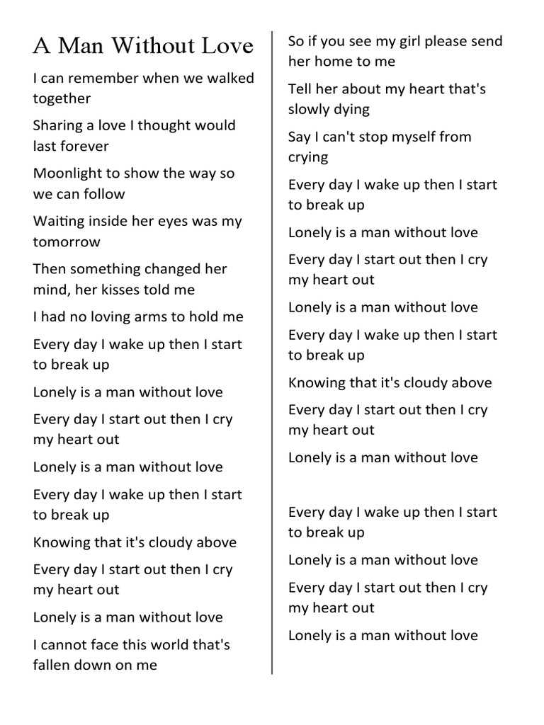 A Man Without Love | PDF