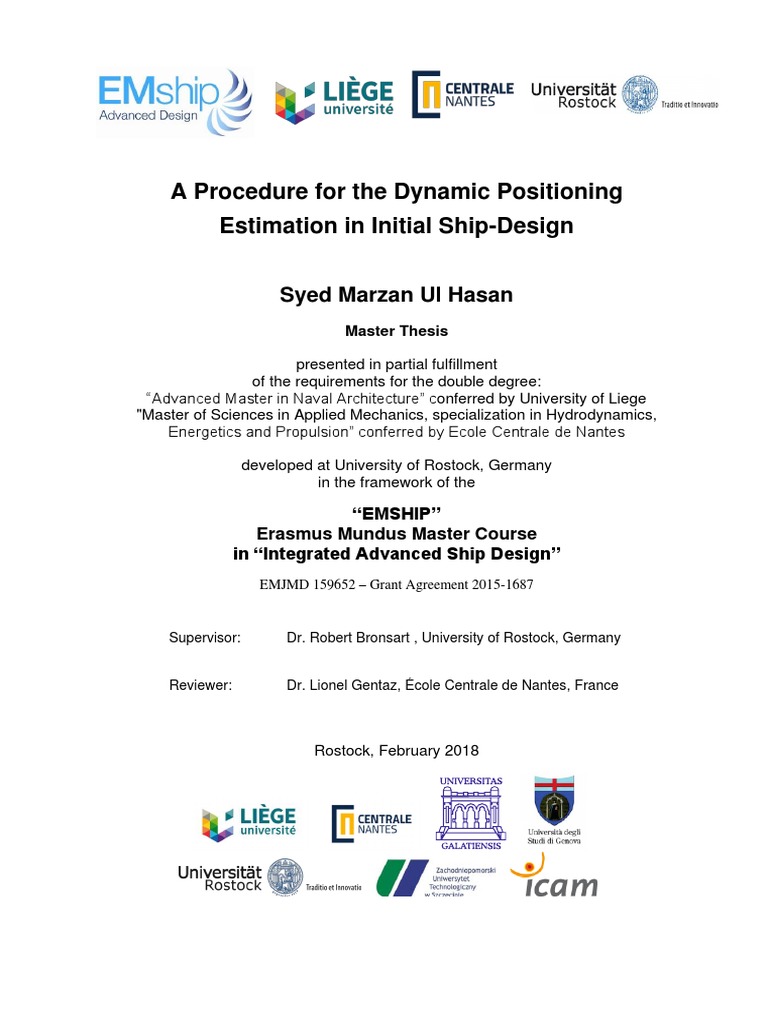 HASAN Syed Marzan Ul - Master Thesis - 7th Cohort - URO | PDF | Naval ...