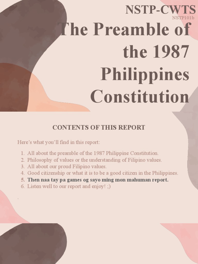 NSTP Cwts Report Preamble | PDF | God | Love