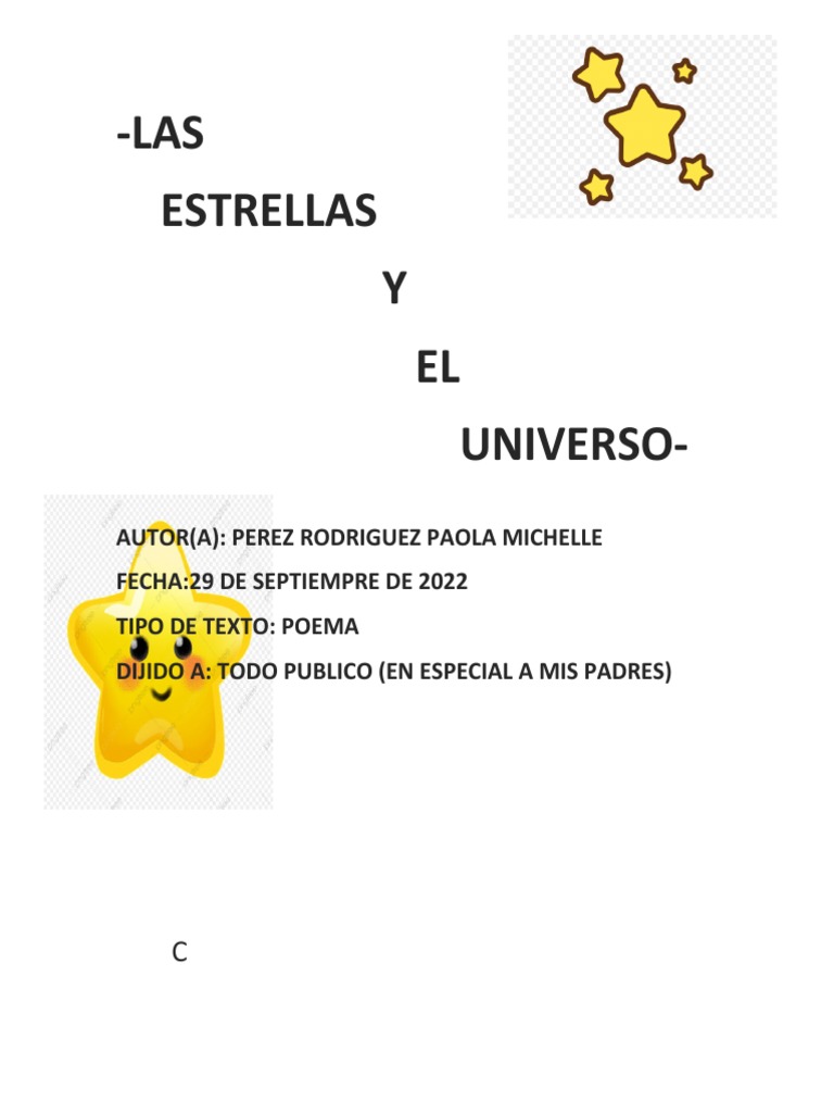 Las Estrellas y El Universo Poema | PDF