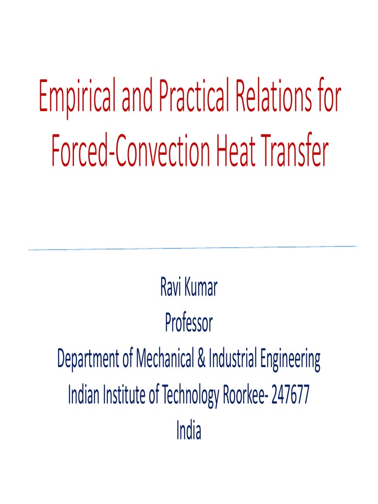 lectut-MIN-305-pdf-MIN-305 06-Emperical and Practical Relations For Forced Convection | PDF ...