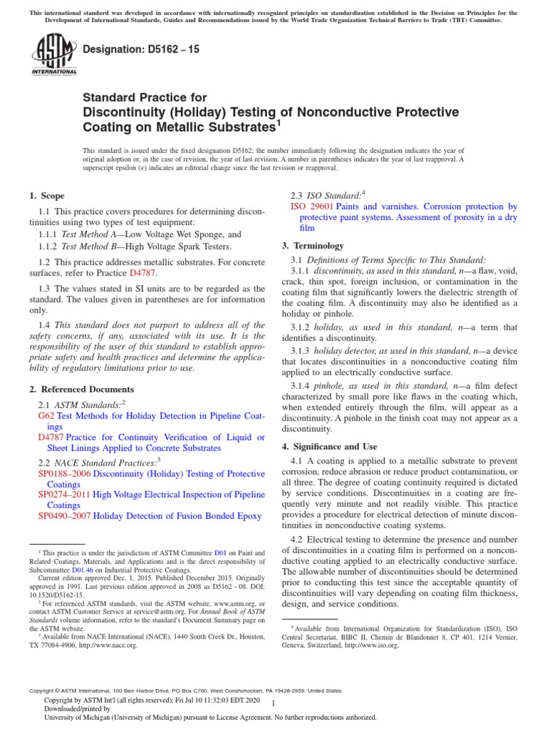 Astm D5162-15 | PDF | High Voltage | Capacitor