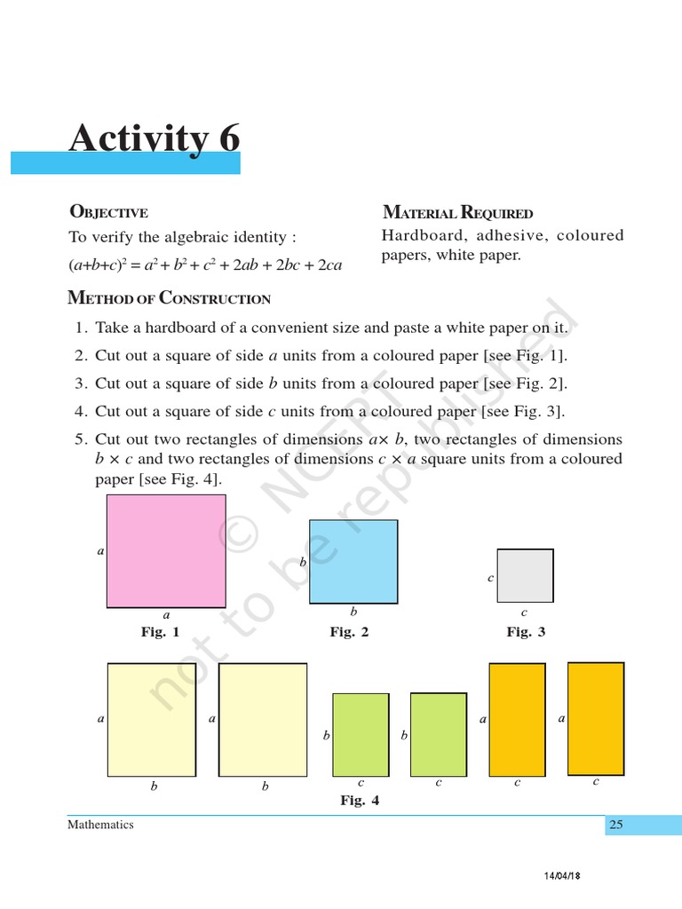 Verifying the Algebraic Identity (a+b+c)2 = a2 + b2 + c2 + 2ab + 2bc ...