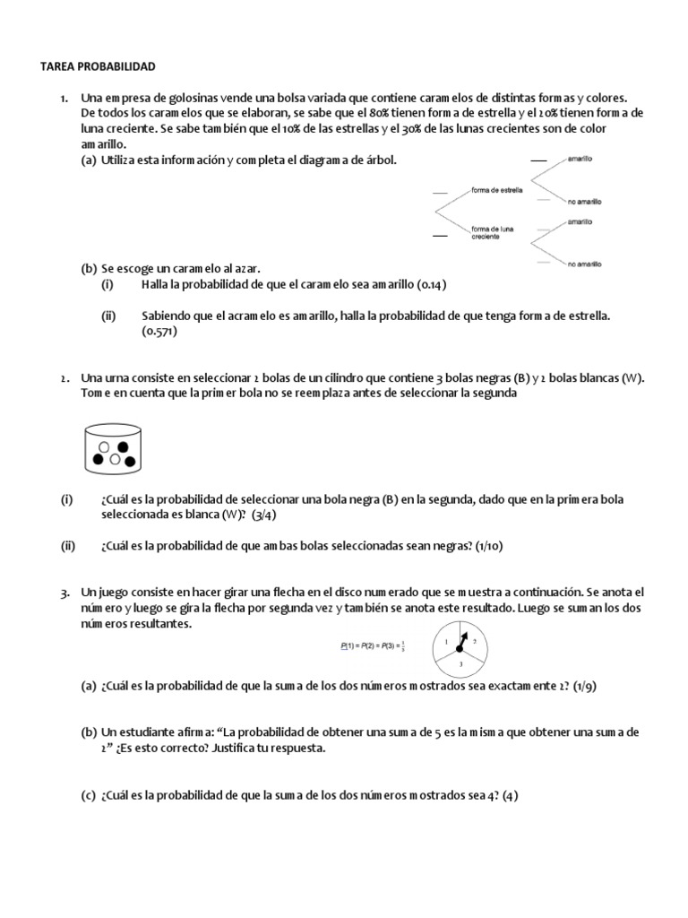 Tarea Probabilidad | PDF | Probabilidad