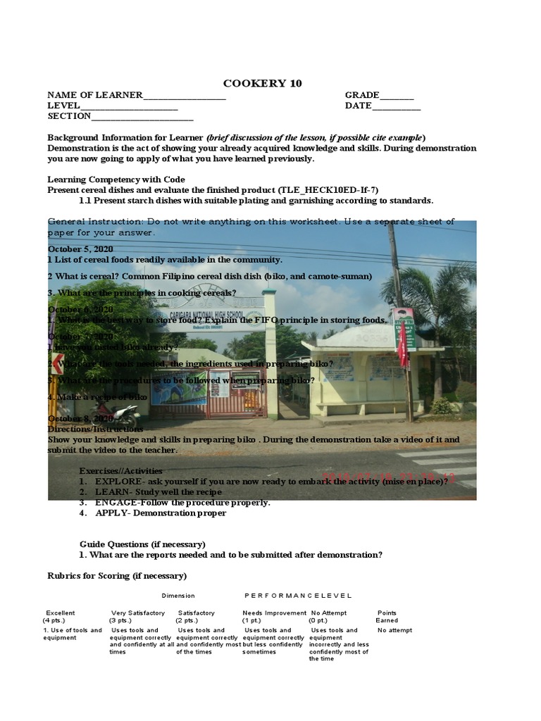 Demo Las Biko | PDF | Recipe | Cooking