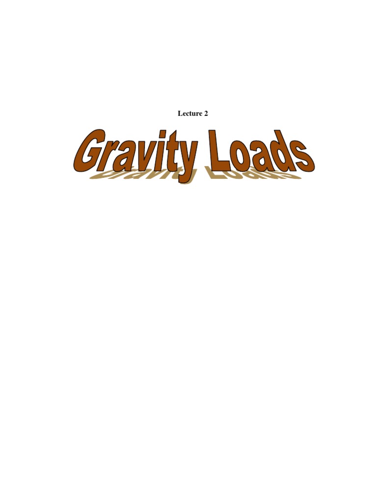 DSS Lecture Note 2 - Gravity Loads | PDF | Beam (Structure ...