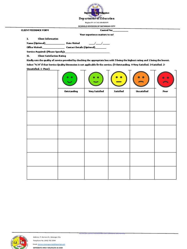 Client Feedback Form | PDF
