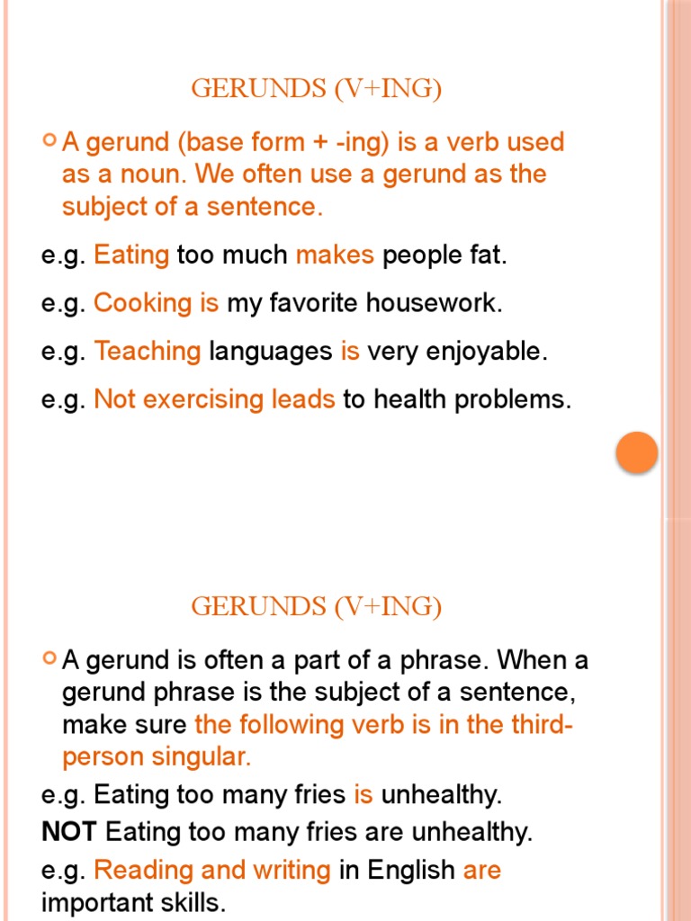 Gerunds & Infinitives Guide | PDF | Verb | English Language