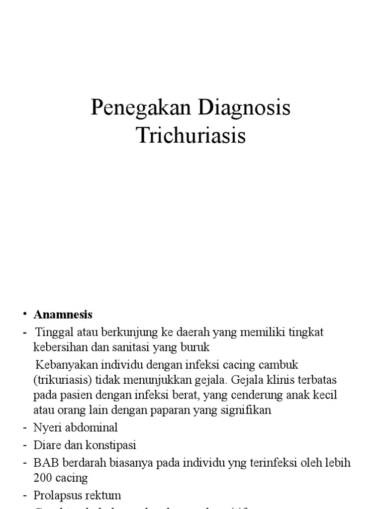 Penegakan Diagnosis Trichuriasis | PDF