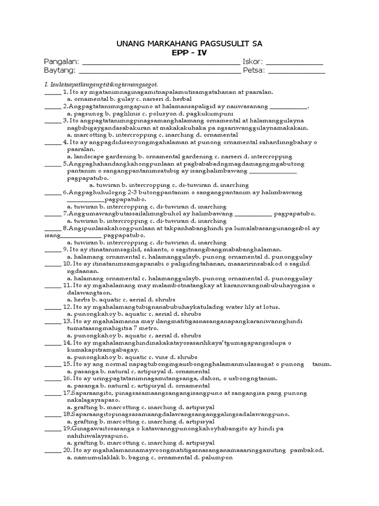 PT - Epp 4 - Q1 | PDF