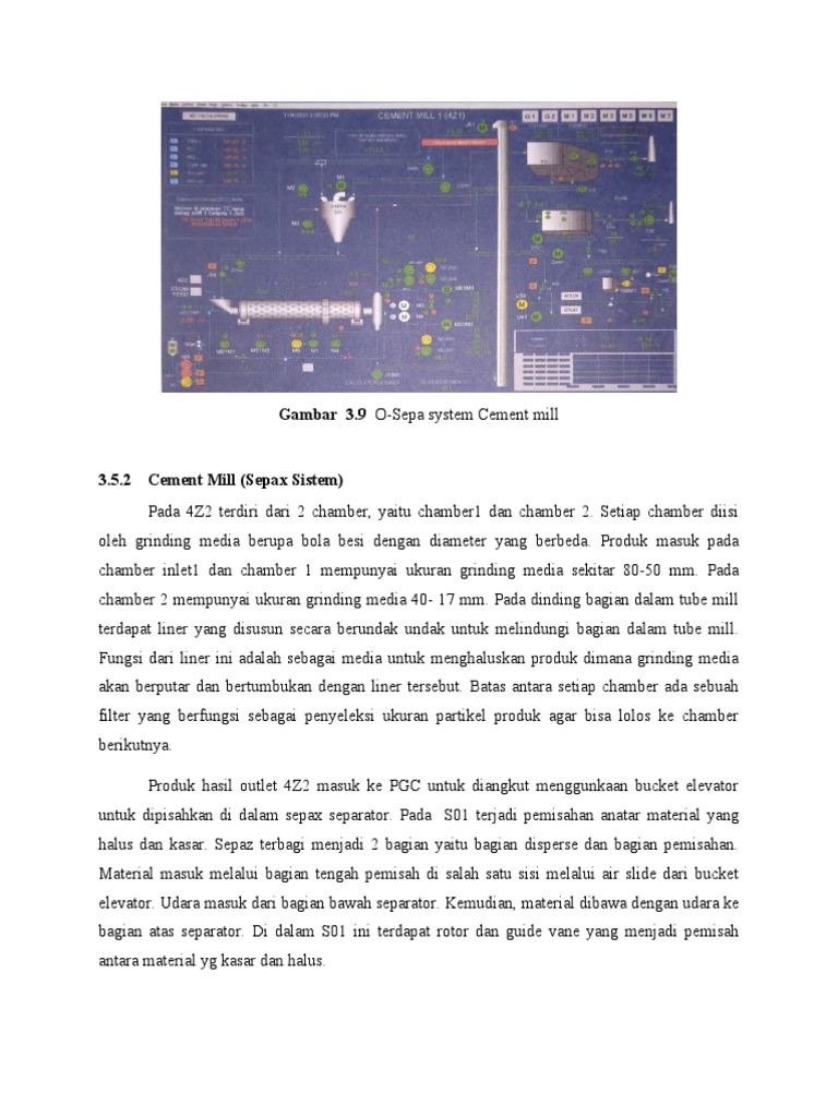 Sistem Sepax pada Cement Mill | PDF | Teknologi & Rekayasa
