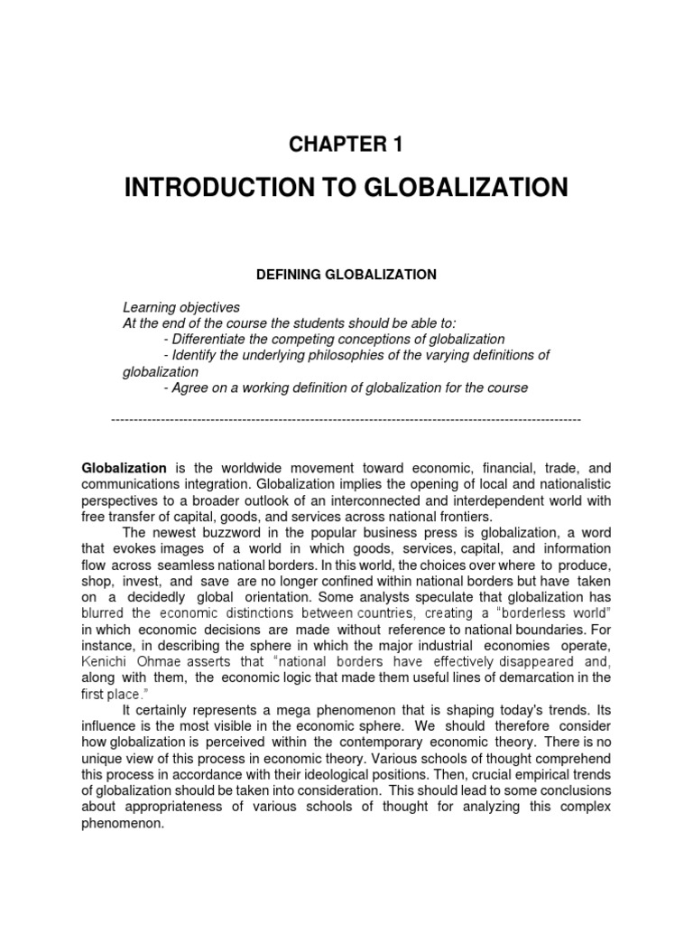The Contemporary World Chapter 1 and 2 | PDF | Globalization | Economic Globalization