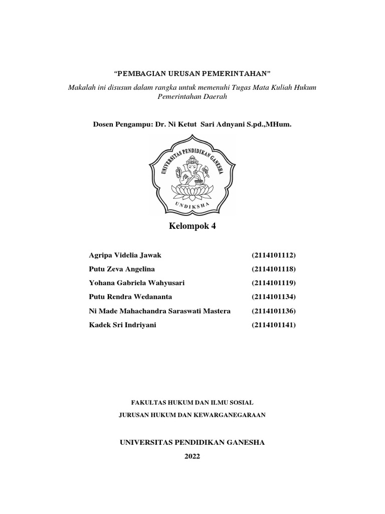 Hukum Pemerintahan Daerah | PDF