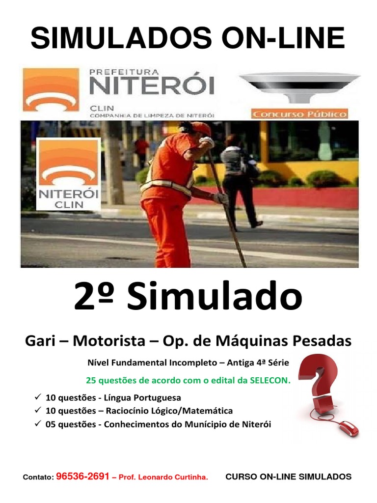Simulados on-line para concurso de Gari | PDF