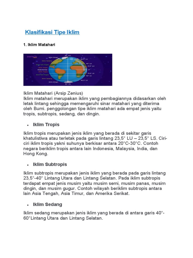 Materi Klasifikasi Iklim | PDF