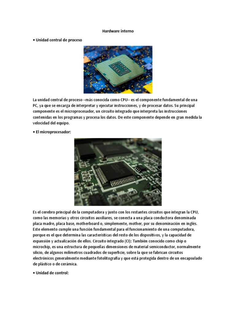 4-Hardware Interno, Puertos y Conectores | PDF | Hardware de la computadora | Almacenamiento de ...