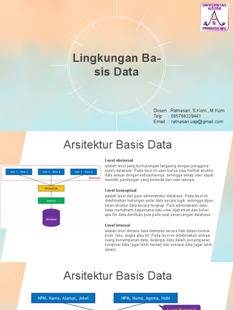 Pertemuan 2 Lingkungan Basis Data | PDF