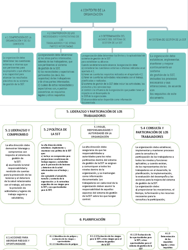 Mapa de La Norma Iso 45001 Capitulo 4 Contexto de La Organizacion | PDF | Planificación | Auditoría