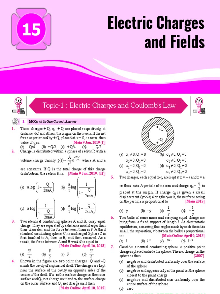 Electric Field and Charges | PDF | Sphere | Electric Field