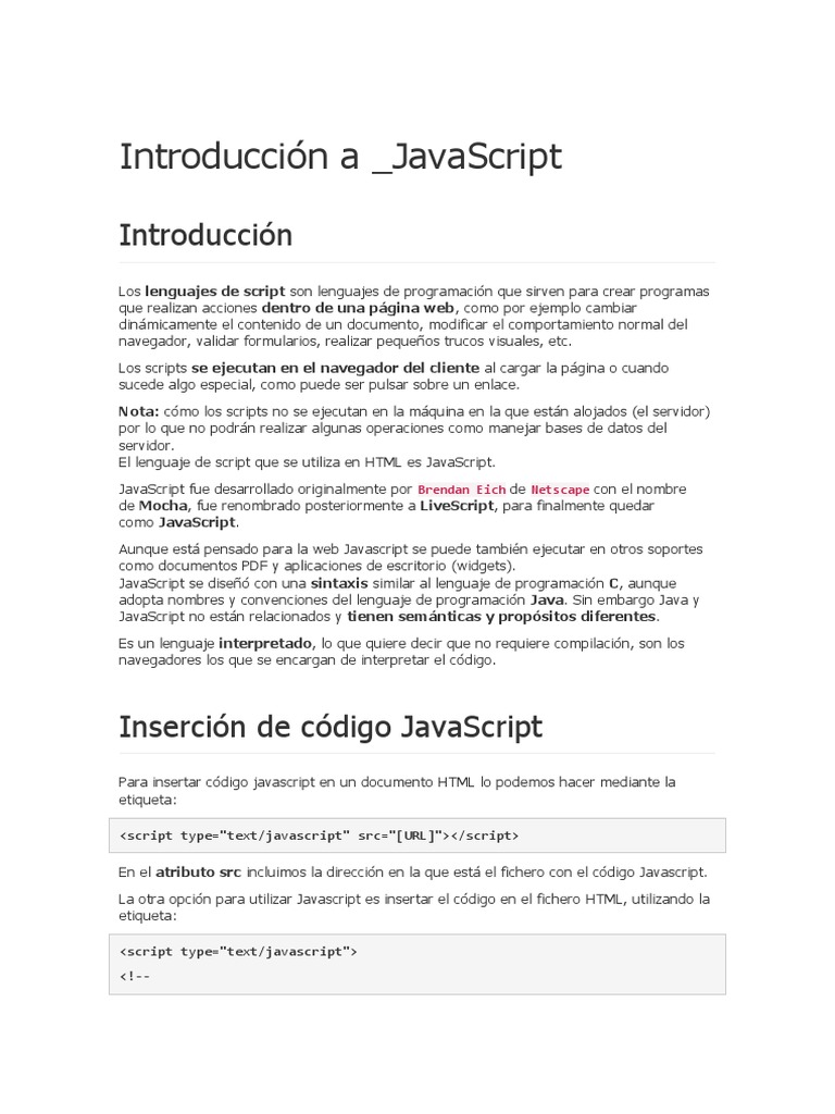 Tema 3 Javascript Pdf Script Java Lenguaje De Programación 