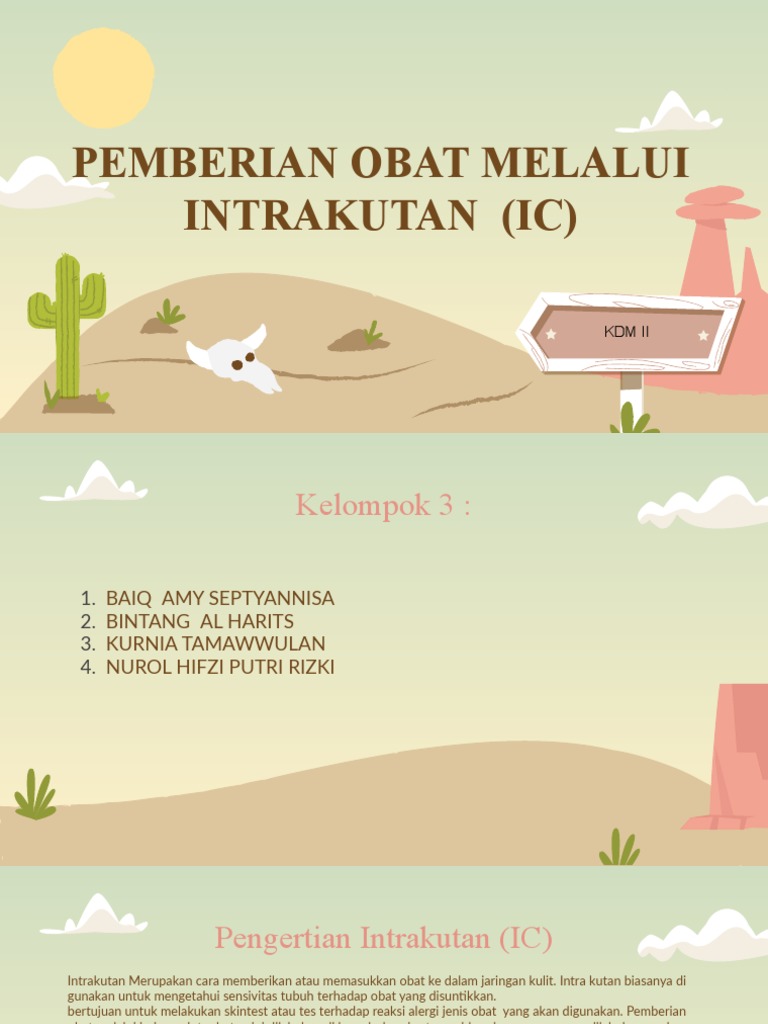 Kelompok 3 Pemberian Obat Intrakutan | PDF
