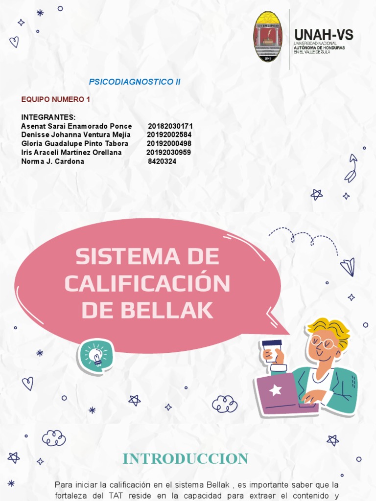 Presentacion Sistema de Clasificacion de Bellak | PDF | Comportamiento ...