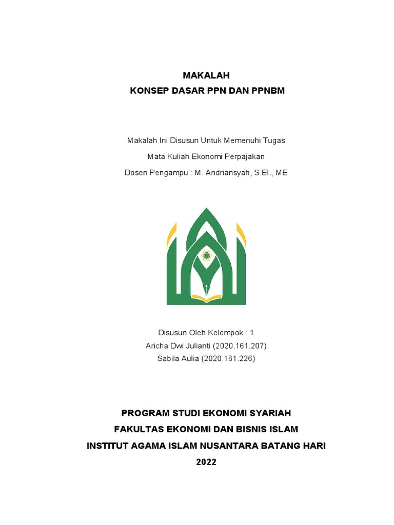 Makalah Konsep Dasar PPN&PPNBM | PDF