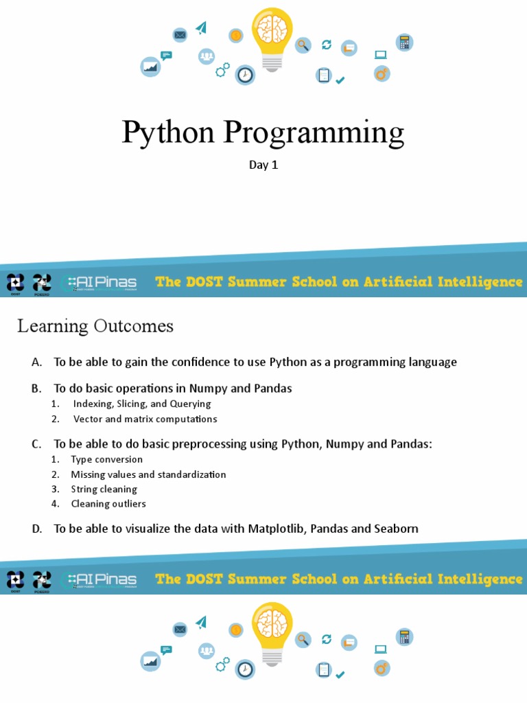 Lecture 1 Pyhton Programming DOST 1 | PDF | Array Data Structure ...