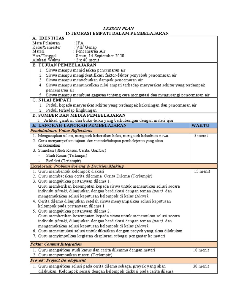Lesson Plan IPA | PDF