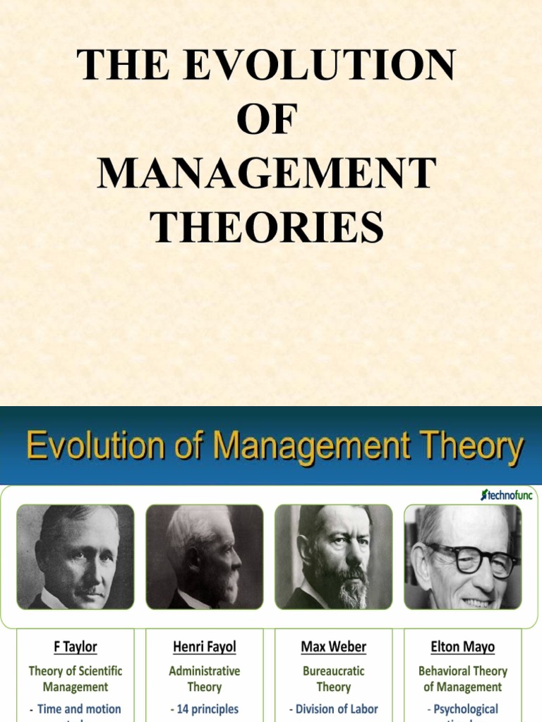 Lesson 2 Evolution of Management Theories | PDF