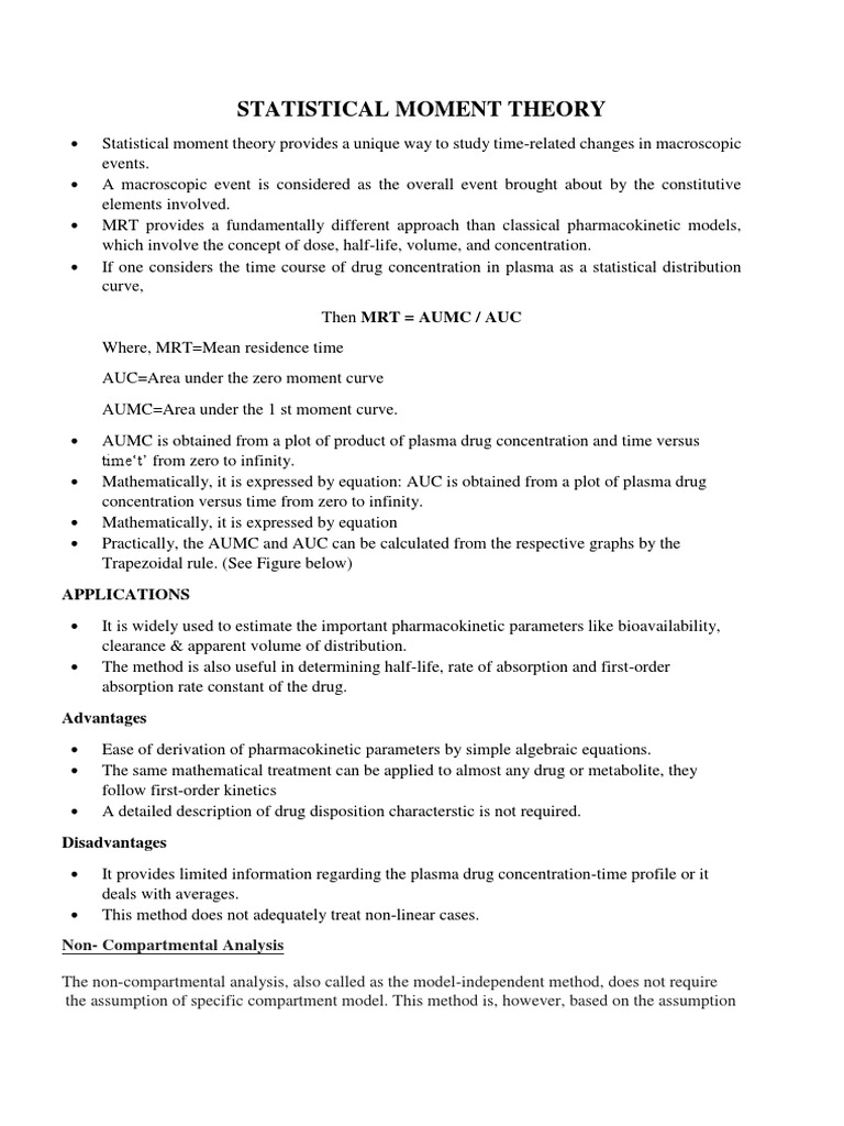 Statistical Moment Theory Pdf