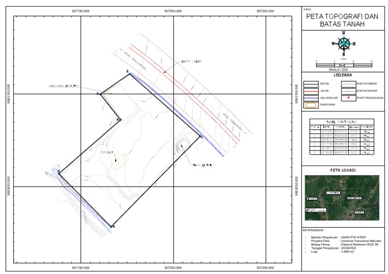 Peta Topografi Bukit Rayafix | PDF