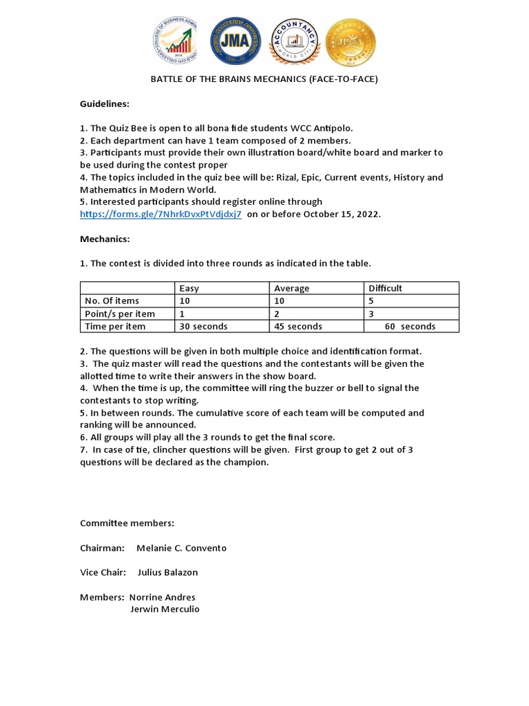 Battle of The Brains Mechanics | PDF | Games & Activities | Art
