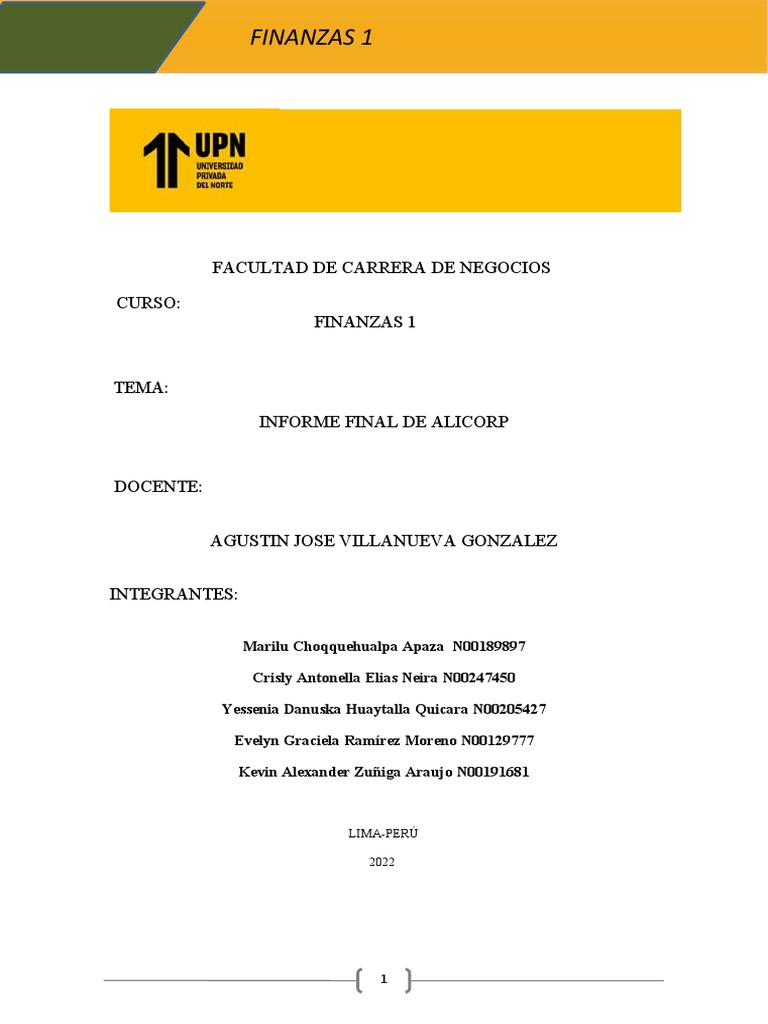 Análisis financiero de Alicorp 2021 | PDF | Rentabilidad sobre recursos propios | Business