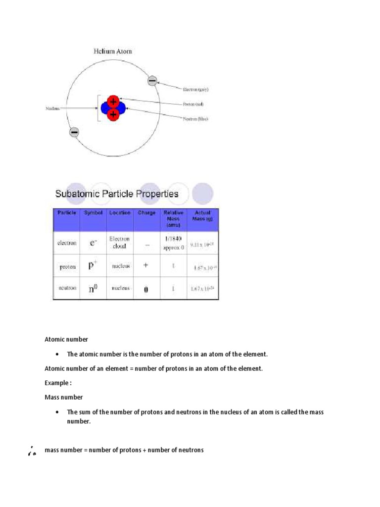 Atomic Number Note | PDF