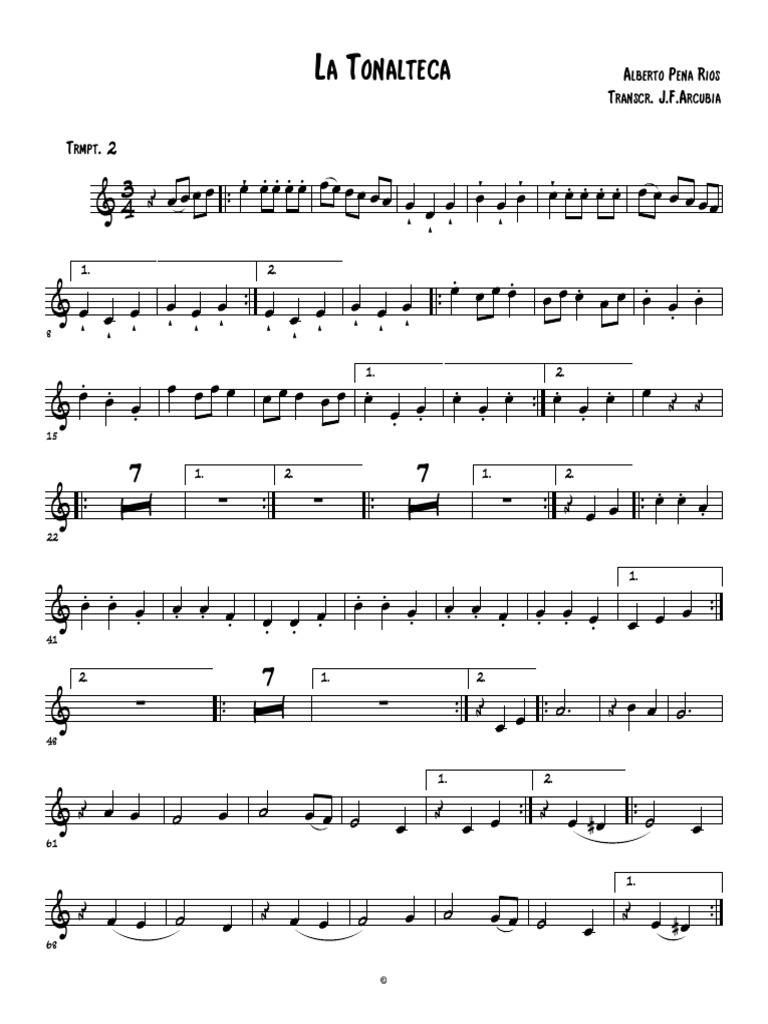 La Tonalteca - Trompeta 2 PDF | PDF