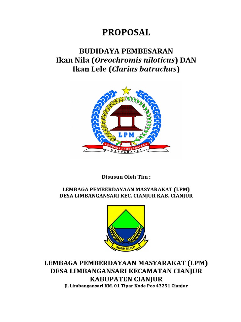 Proposal Budidaya Ikan Nila Dan Lele LPM Desa Mekarsari | PDF