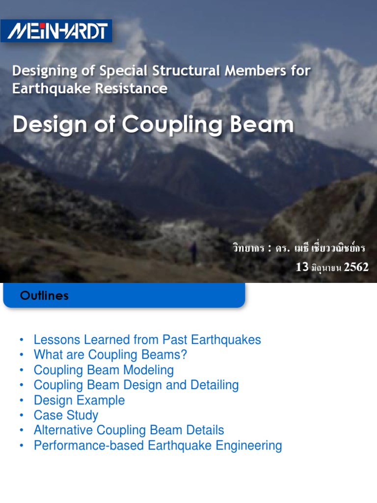 Coupling Beam Design Pdf Beam Structure Reinforced Concrete