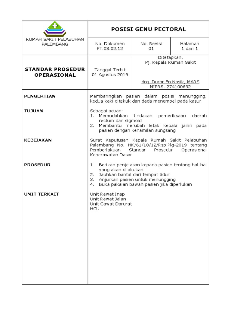Spo Posisi Genu Pectoral | PDF | Sains & Matematika