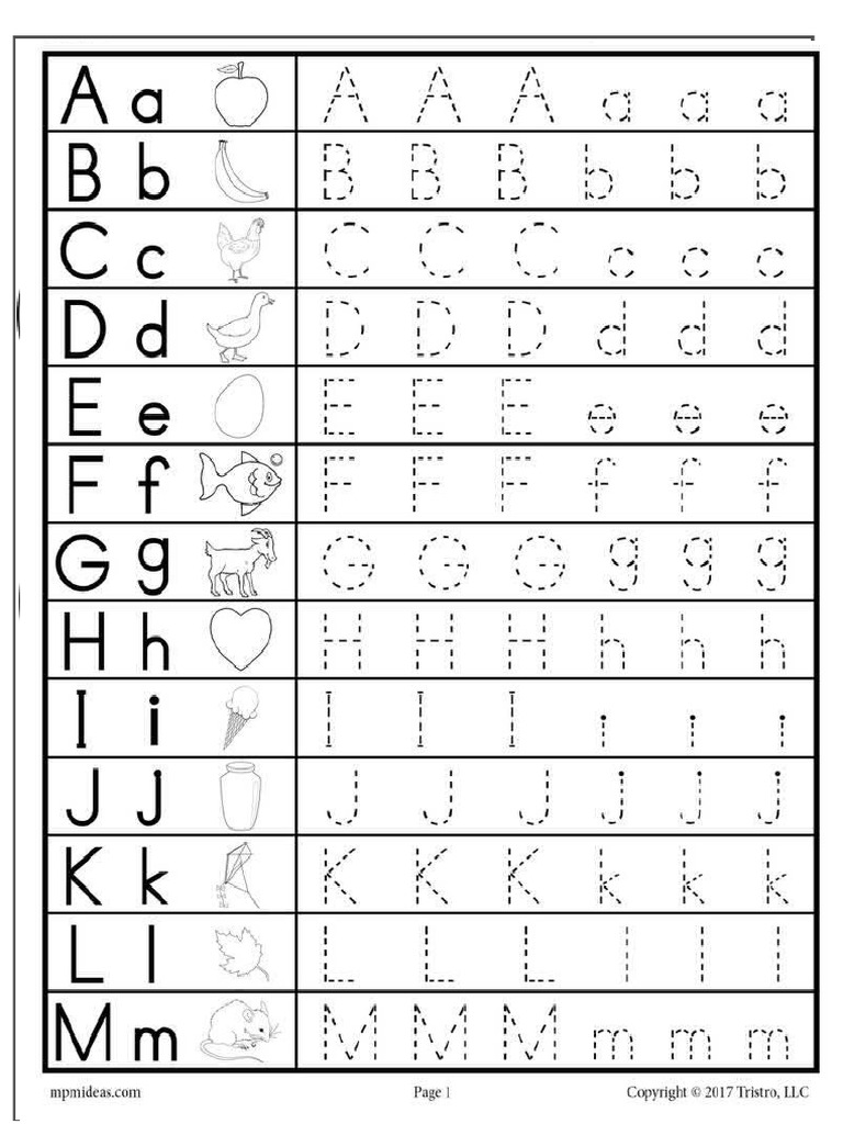 Letter Tracing | PDF