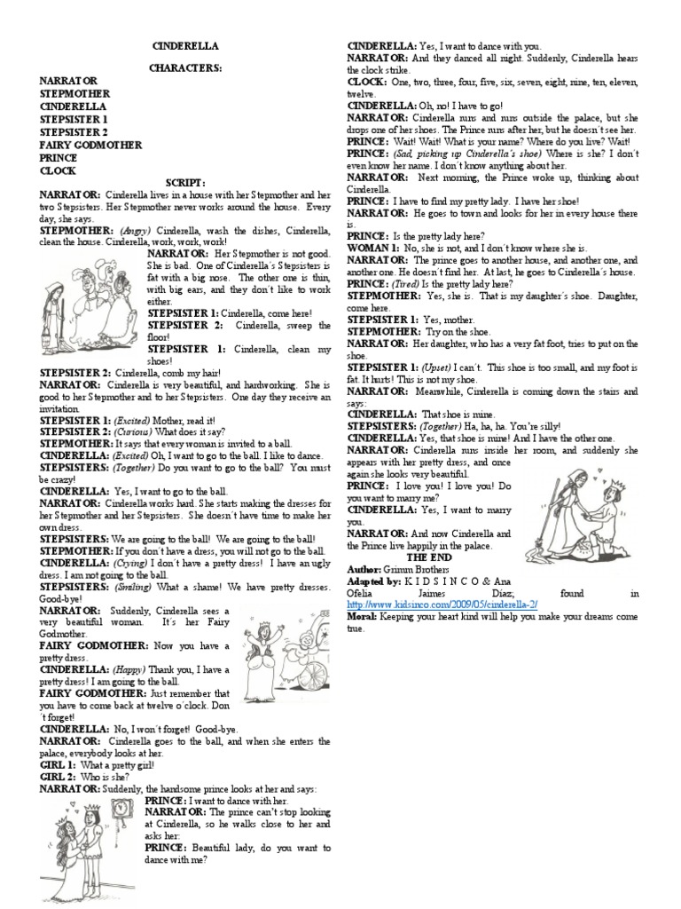 Kidsinco Cinderella Play Script | PDF | Cinderella