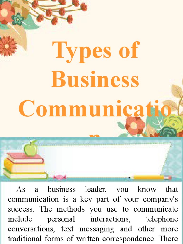 Business Communication Types Guide | PDF | Communication | Hierarchy