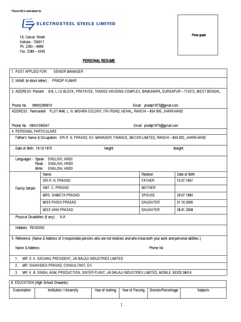 ESL - Employment Form | PDF