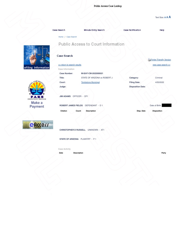 Robert Fields Crim Court Redact MLN | PDF