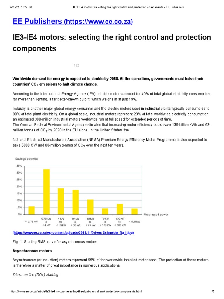 IE3-IE4 Motors - Selecting The Right Control and Protection Components ...