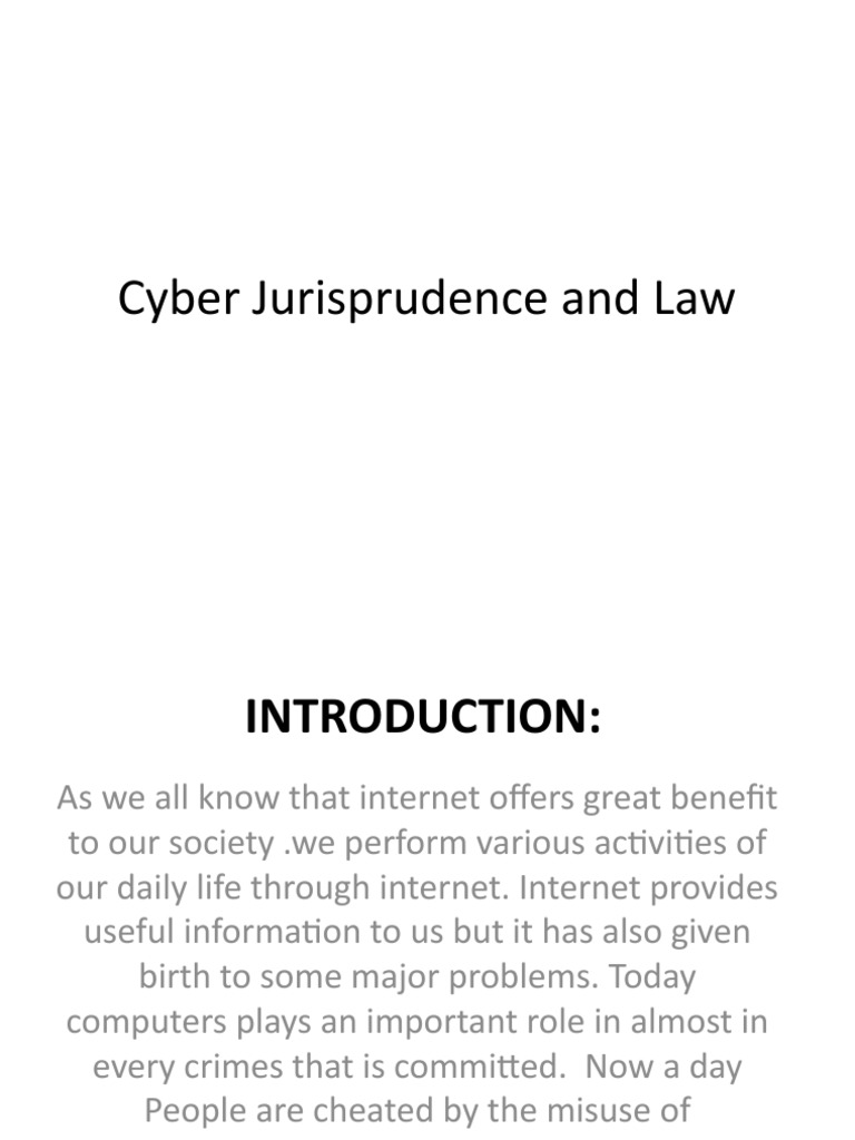 UNIT - 1 Cyber Jurisprudence & Law, Approaches, Cyber Ethics, Cyber ...